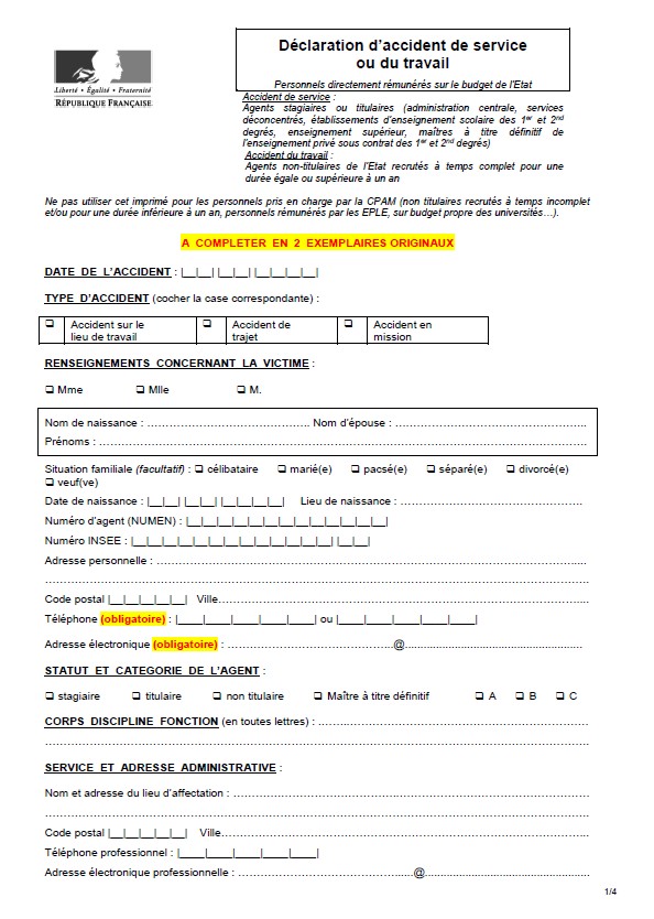 Déclaration Accident Kpt: Comment Déclarer Un Accident De Travail – OVMN